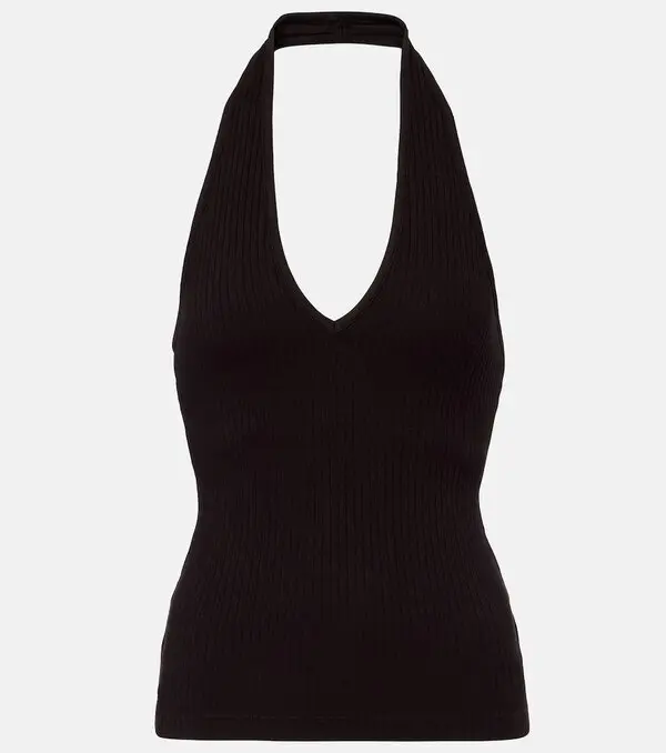 Citizens Of Humanity Thea Ribbed-knit Halterneck Top - Brown