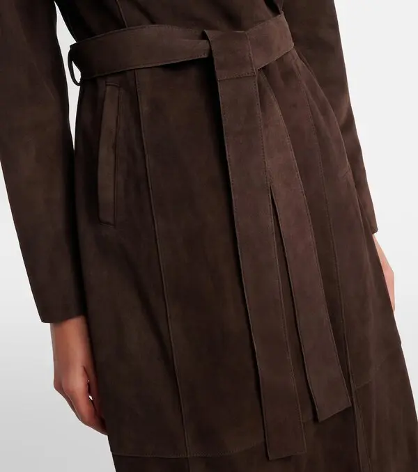 Nour Hammour Winona Suede Wrap Coat
