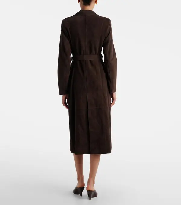 Nour Hammour Winona Suede Wrap Coat