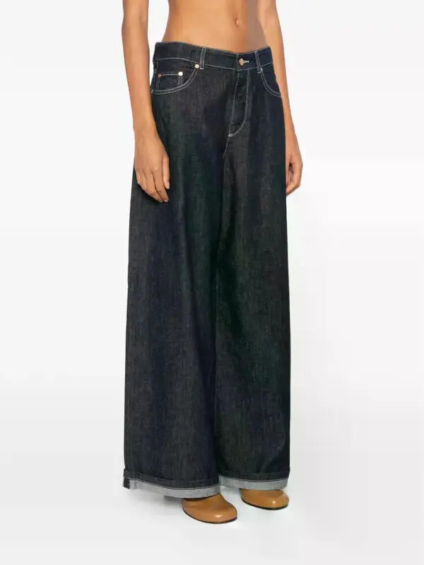 Max Mara Wide-leg Turn-up Jeans