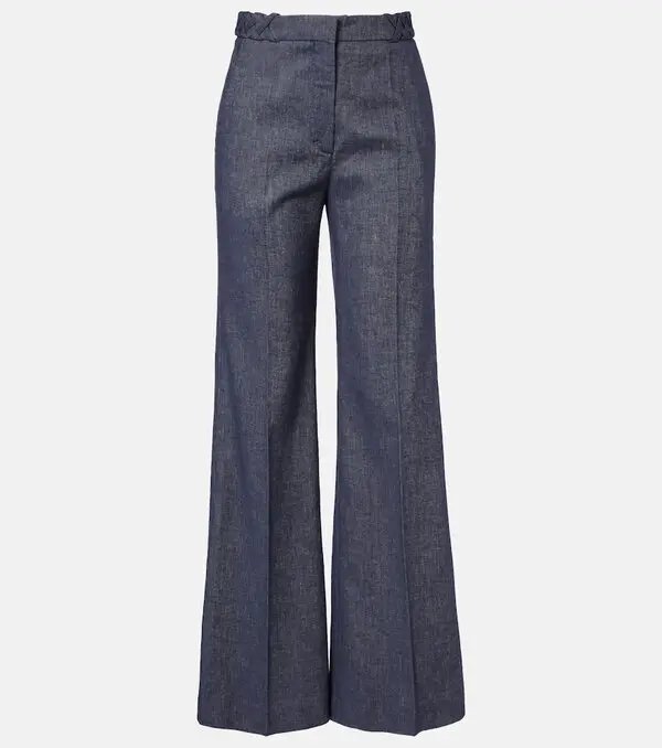 Dorothee Schumacher Fluid Denim Flared Pants - Blue