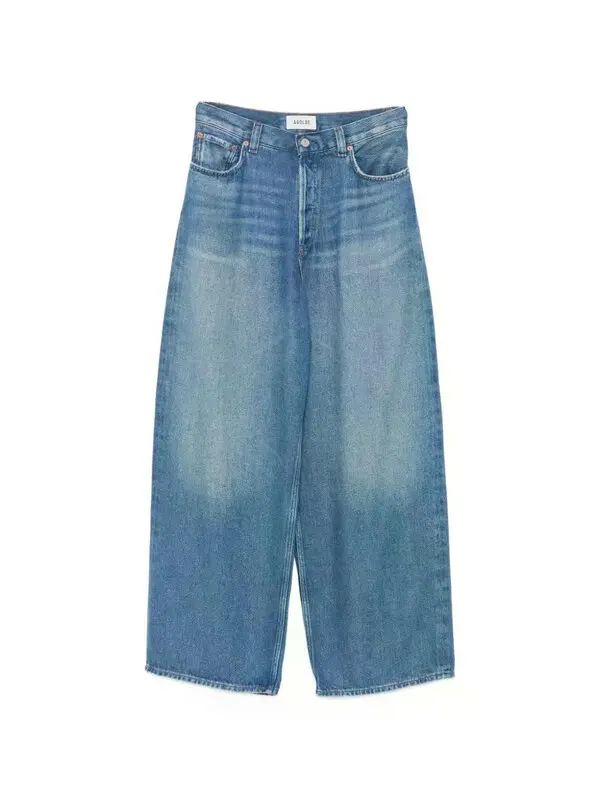 AGOLDE Flyweight Baggy-fit Faded Denim Jeans - Blue