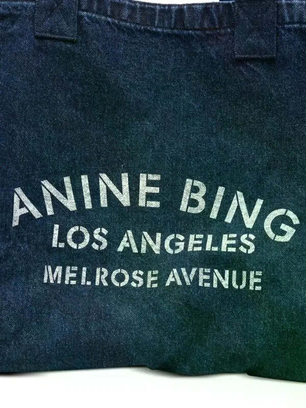 ANINE BING Logo Print Shoulder Bag