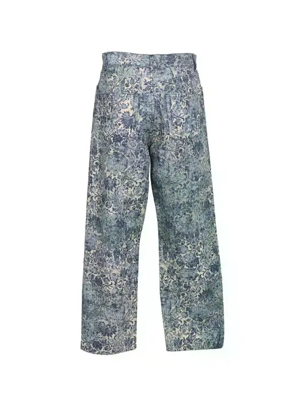 Dior Toile De Jouy Jacquard Print Straight-leg Jeans