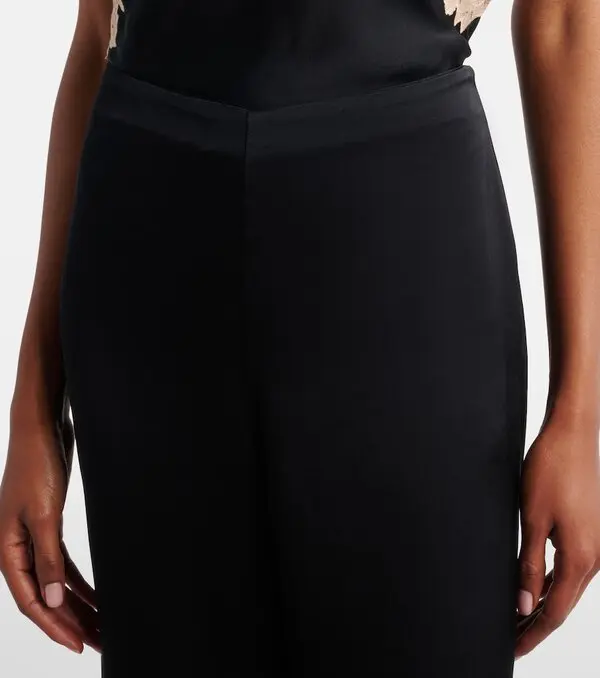 Rixo Marcela Lace-trimmed Wide-leg Pants