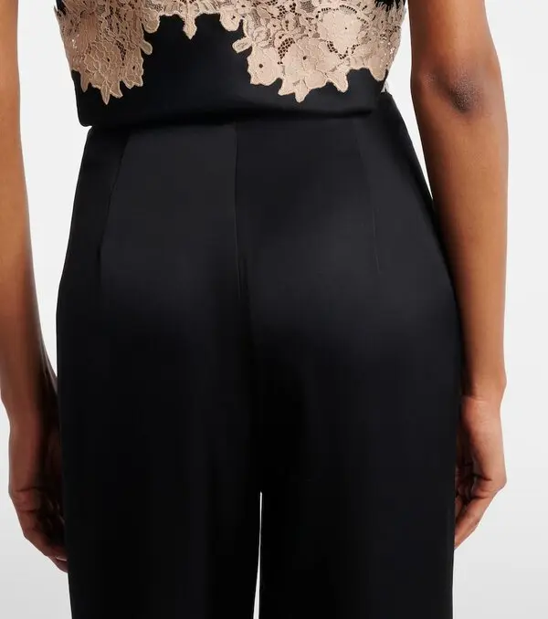 Rixo Marcela Lace-trimmed Wide-leg Pants