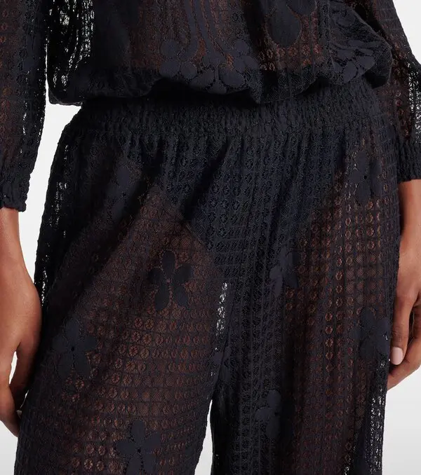 Melissa Odabash Tully Crochet Jumpsuit - Black