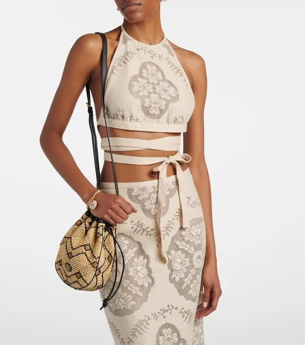 Valentino Garavani Open-back Cotton-blend Crop Top