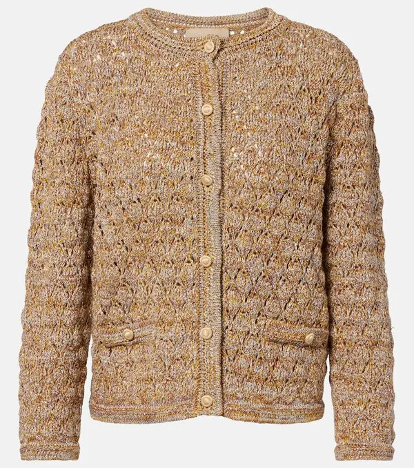 Valentino Garavani Open-knit Cardigan - Beige