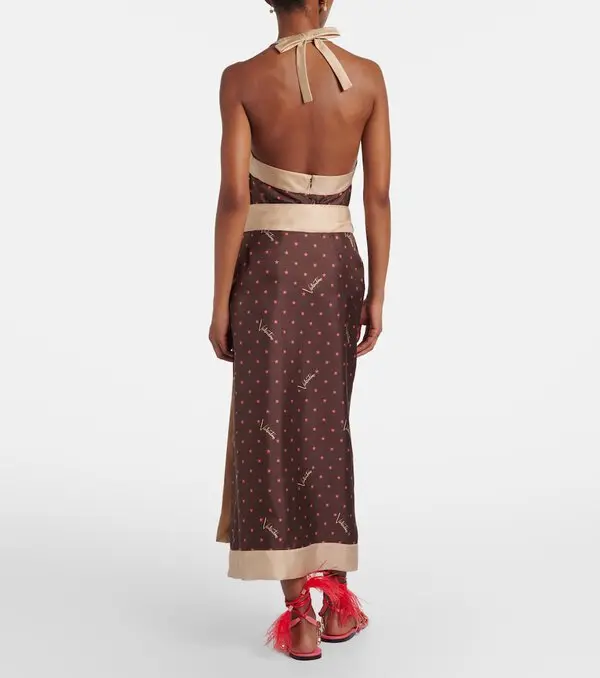 Valentino Garavani Printed Silk Twill Wrap Skirt