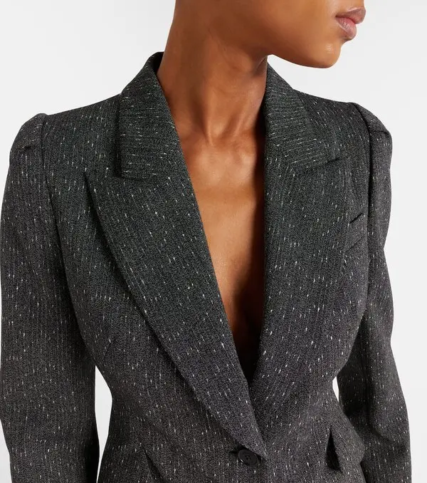 Alexander McQueen Single-breasted Wool Blazer - Grey