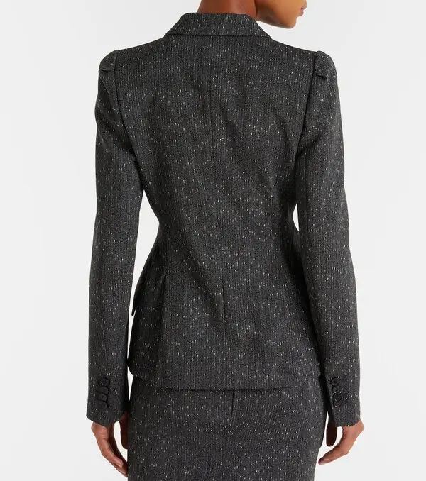 Alexander McQueen Single-breasted Wool Blazer - Grey