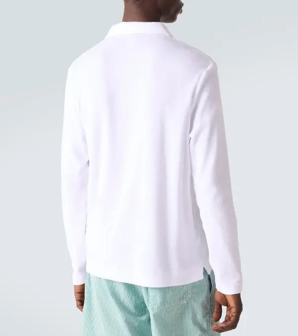 Fedeli Cotton Terry Polo Shirt - White