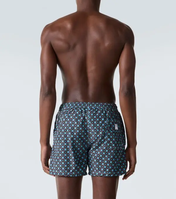 Fedeli Printed Swim Trunks - Brown