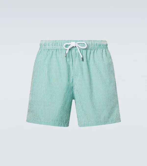 Fedeli Madeira Printed Swim Trunks - Green