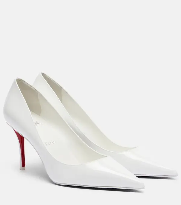 CHRISTIAN LOUBOUTIN Miss Z Patent Leather Pumps - White