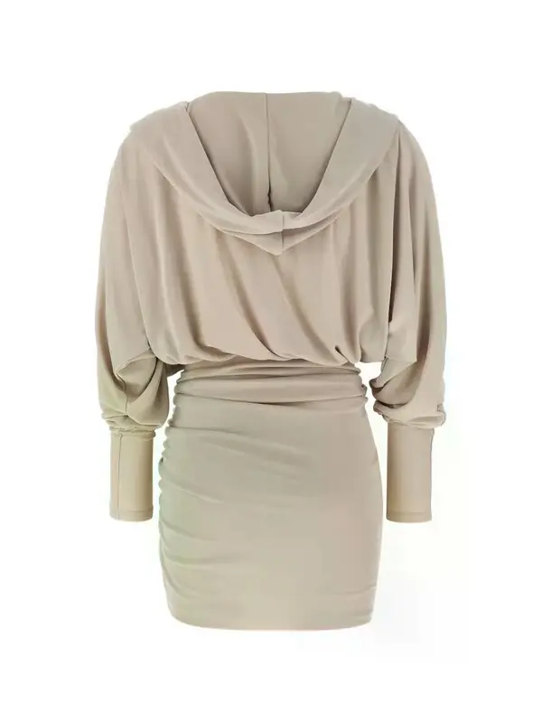 Andamane Grace Hooded Ruched Mini Dress
