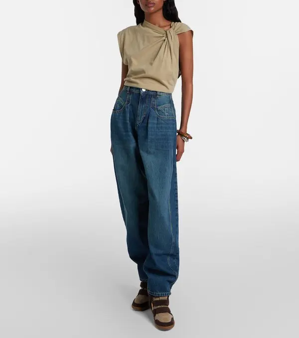 Isabel Marant Étoile Lishaga Barrel-leg Jeans In Faded