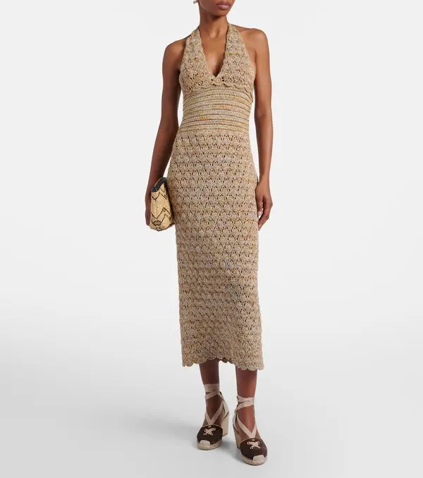 Valentino Garavani Vlogo Small Raffia Pouch - Beige