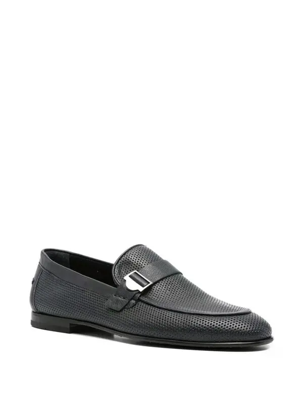 JOHN HARRISON Perforated Leather Loafers
