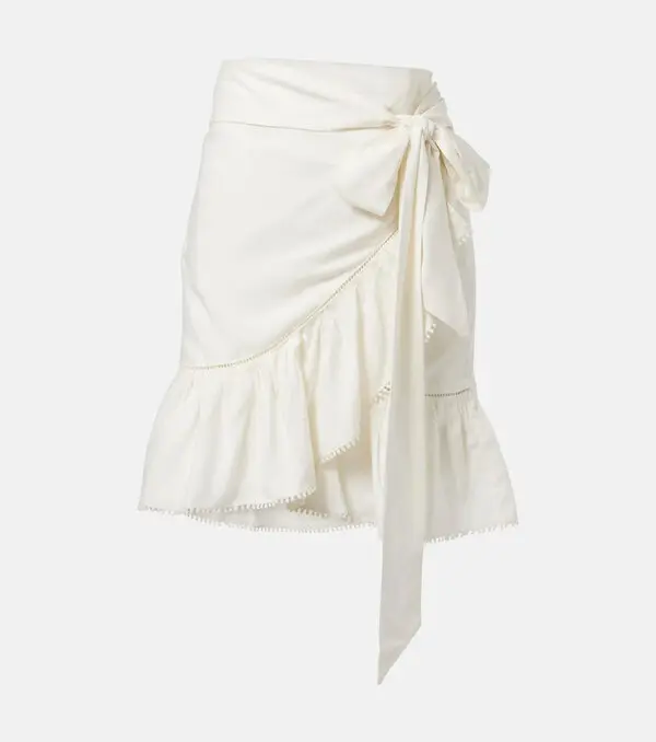 MARANT ETOILE Mempster Ruffled Wrap Skirt - White