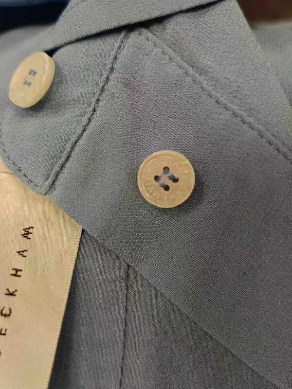 Victoria Beckham Silk Logo-embroidered Blouse