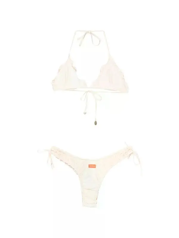 COTAZUR Ruffled Tie-fastening Bikini