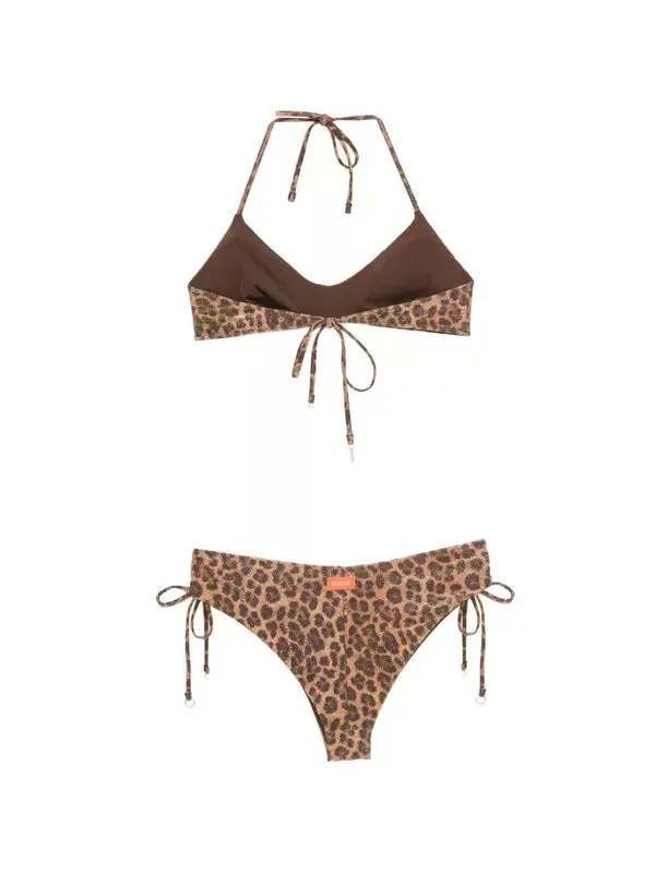 COTAZUR Leopard-print Halterneck Bikini