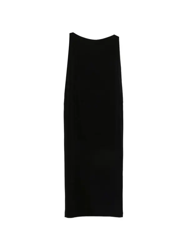 Issey Miyake Sleeveless Boat-neck Midi Dress - Black