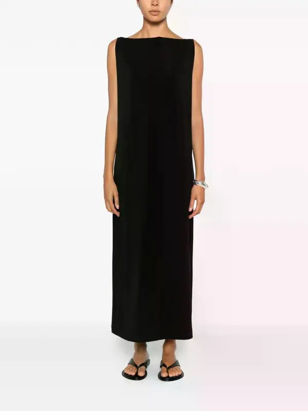 Issey Miyake Sleeveless Boat-neck Midi Dress