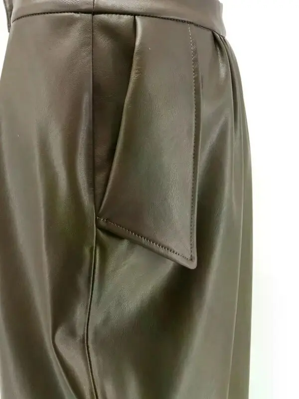 Stella McCartney Pleated Flap-detail Skirt - Green