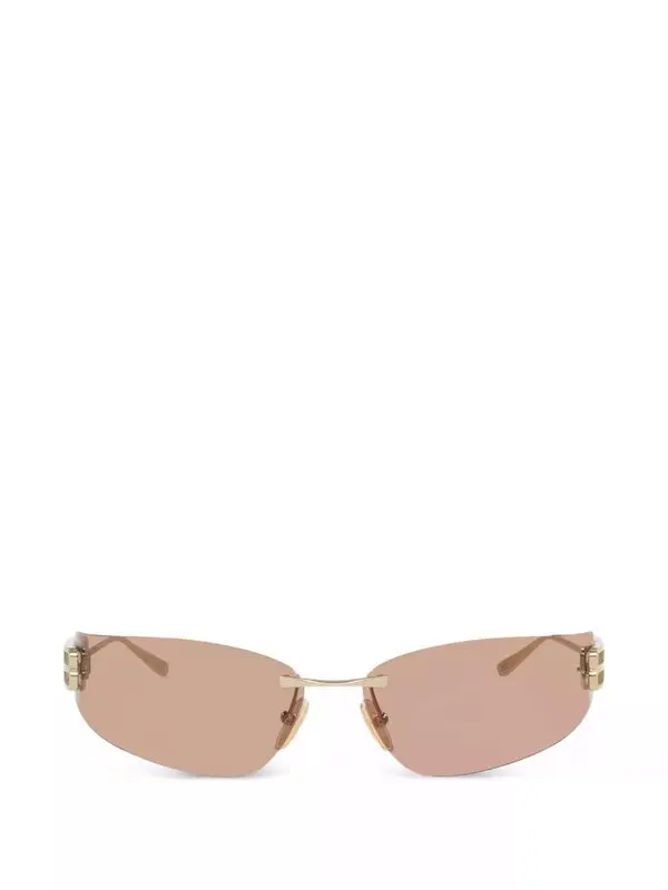 Balenciaga Bb Rimless Sunglasses - Neutrals