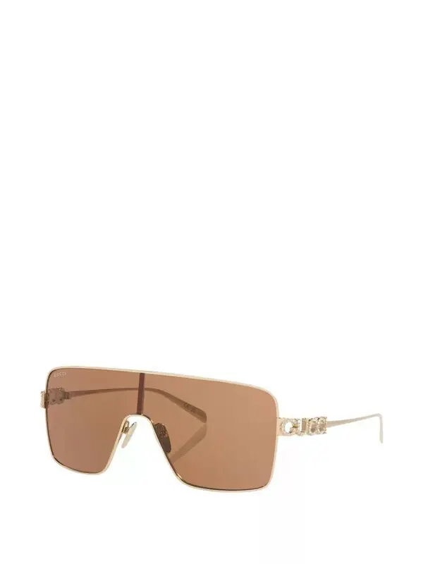 Gucci Crystal Embellished Irregular Frame Sunglasses
