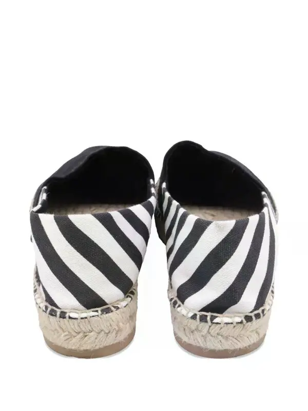 Off-White Striped Canvas Slip-on Espadrilles