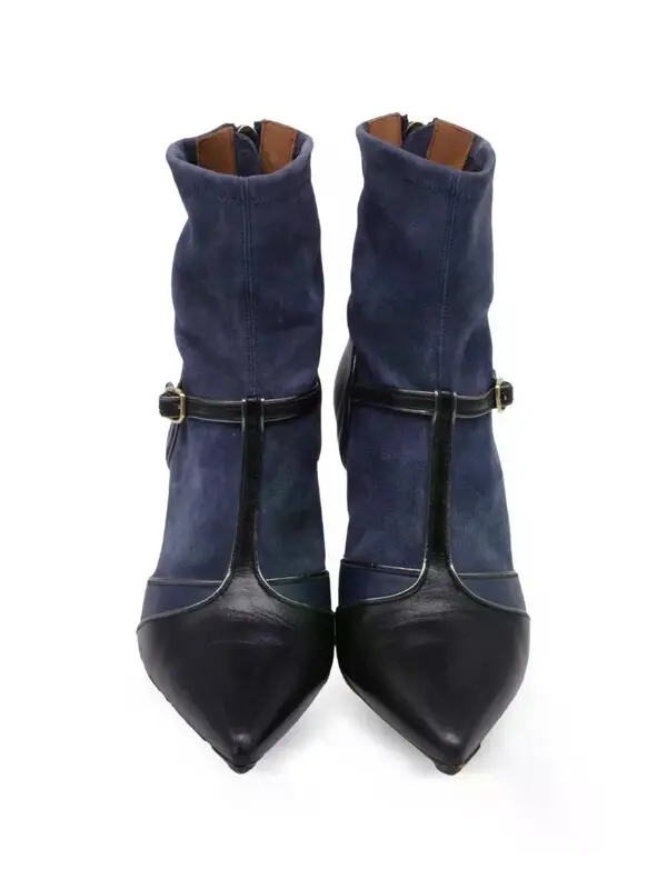 MALONE SOULIERS Buckled Sock Ankle Boots