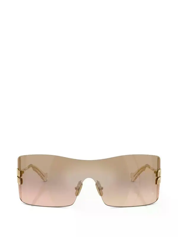 Miu Miu Rectangular Frame Sunglasses - Neutrals