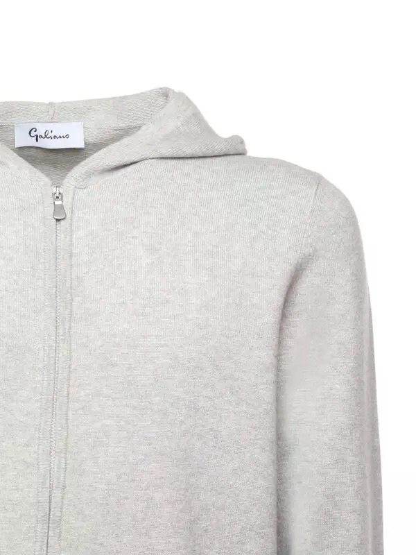 GALIANO Zip-up Knit Hoodie
