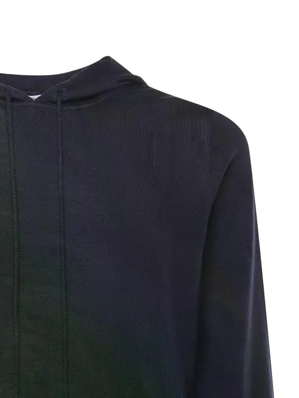 GALIANO Fine-knit Virgin-wool Hoodie