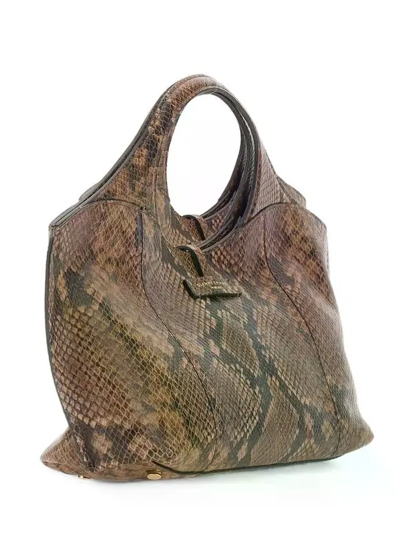 GIANNI CHIARINI Infinity Python-printed Leather Shoulder Bag