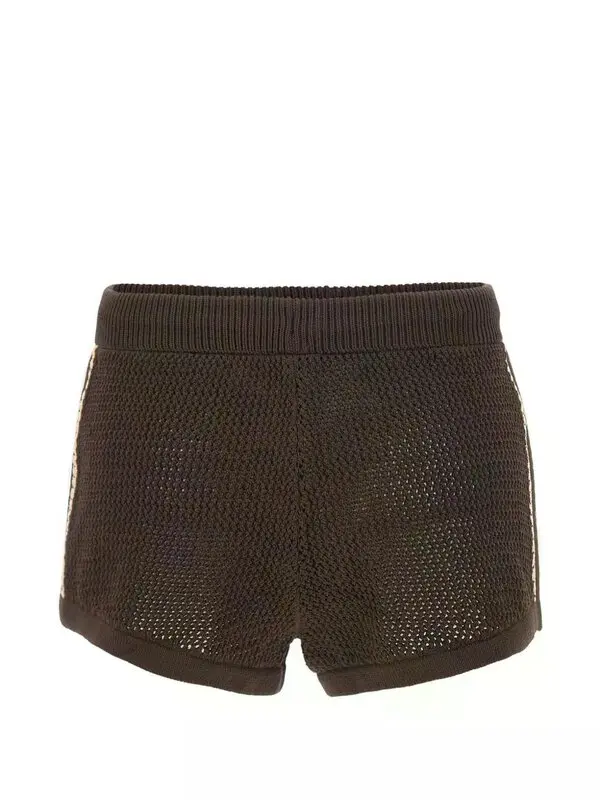 Adidas Crochet-knit Side-stripe Shorts