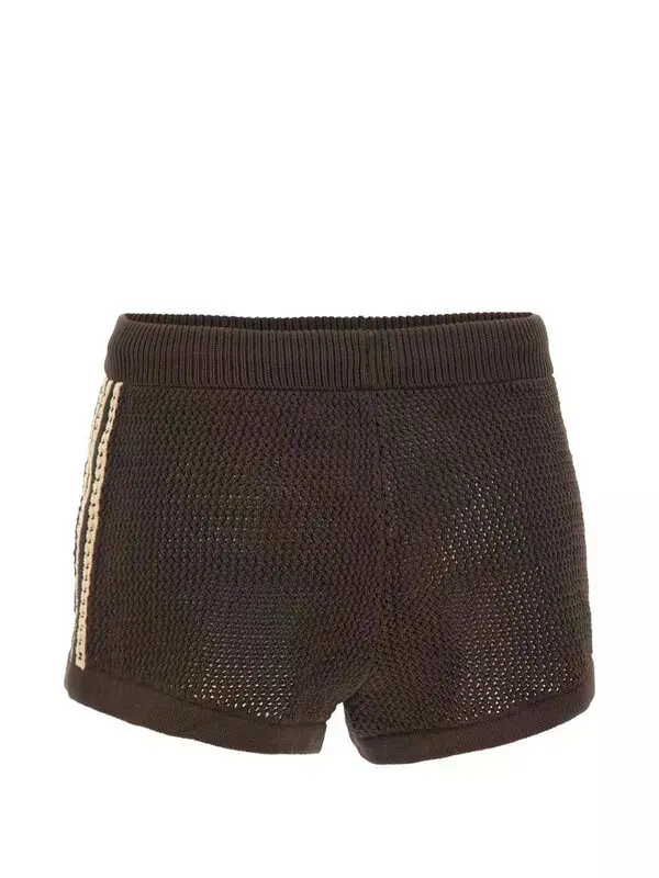 Adidas Crochet-knit Side-stripe Shorts