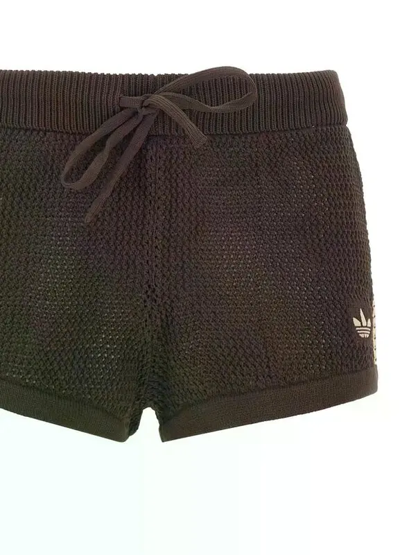 Adidas Crochet-knit Side-stripe Shorts