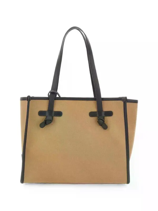 MARCELLA CLUB Leather-trimmed Shoulder Bag - Neutrals