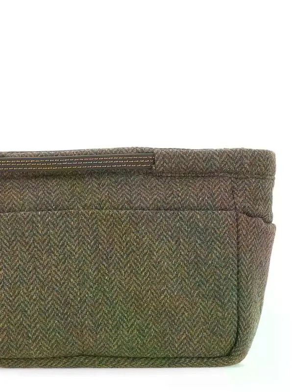 GIANNI CHIARINI Herringbone Wool Clutch Bag