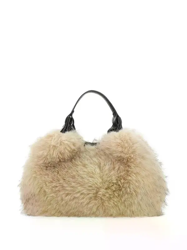 GIANNI CHIARINI Dua Faux-fur Tote Bag - Neutrals