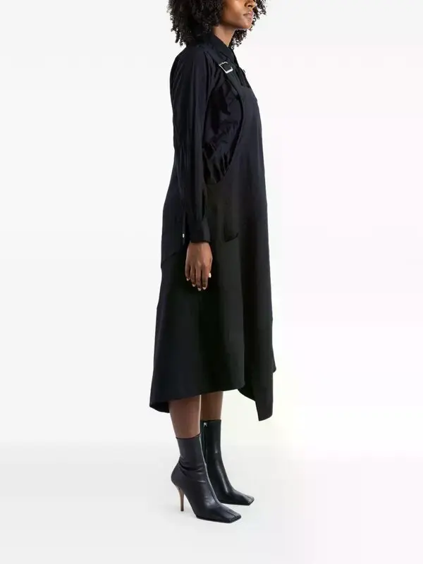 Comme Des Garçons Asymmetrical Apron Midi Dress