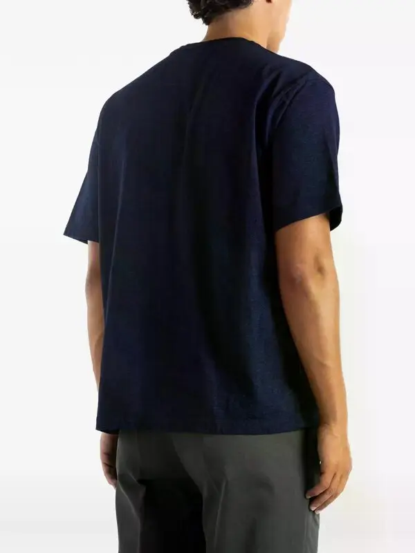 MOMOTARO Yarn-dyed Short-sleeve T-shirt