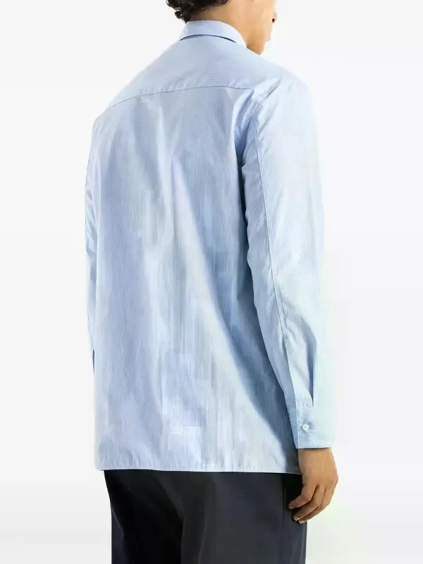 JIL SANDER Fine-stripe-pattern Long-sleeved Shirt