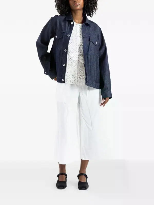 Comme Des Garçons Indigo Cotton A-line Denim Jacket