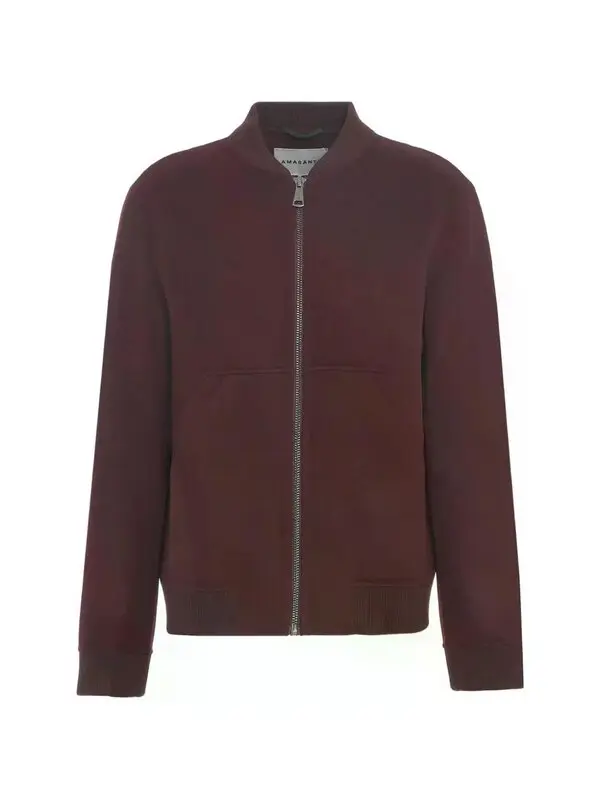 AMARANTO Ribbed-trim Zip-up Jacket
